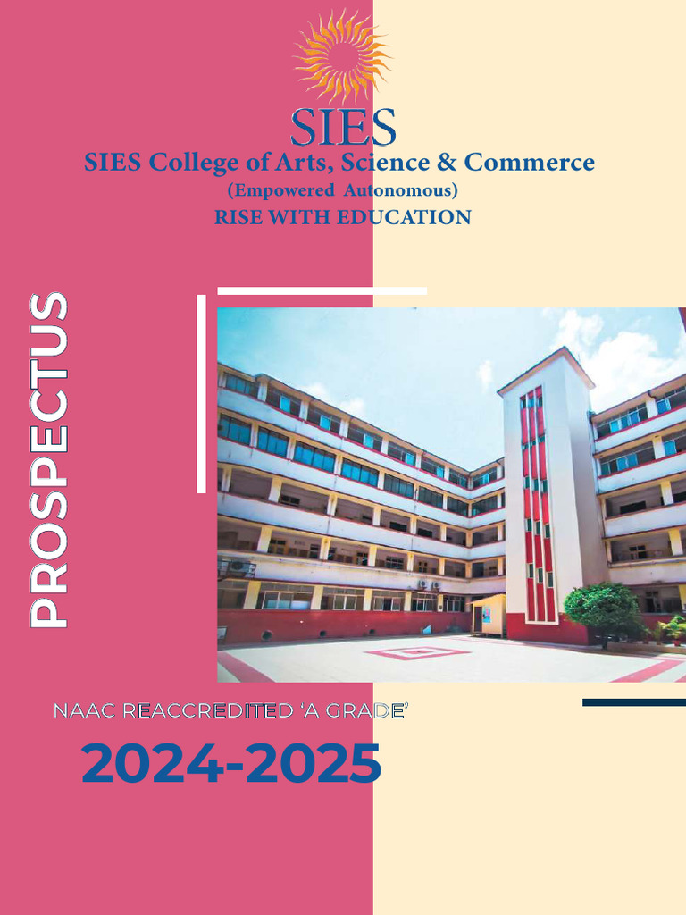 SIES ASCS Prospectus 2024-2025 | PDF | Bachelor Of Science | University ...