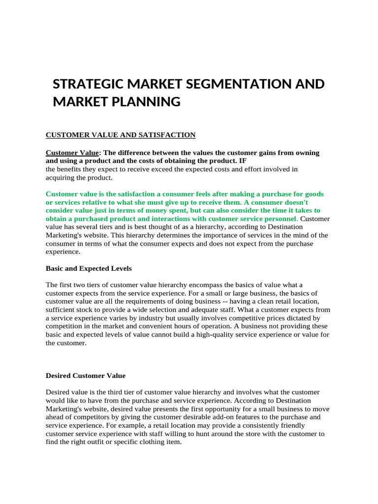 Chapter 3 Strategic Market Segmentation | PDF | Market Segmentation ...