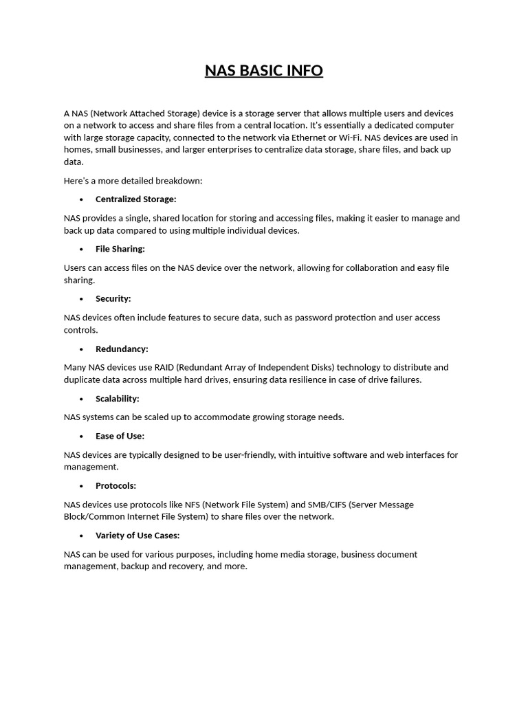 Nas Basic Info | PDF