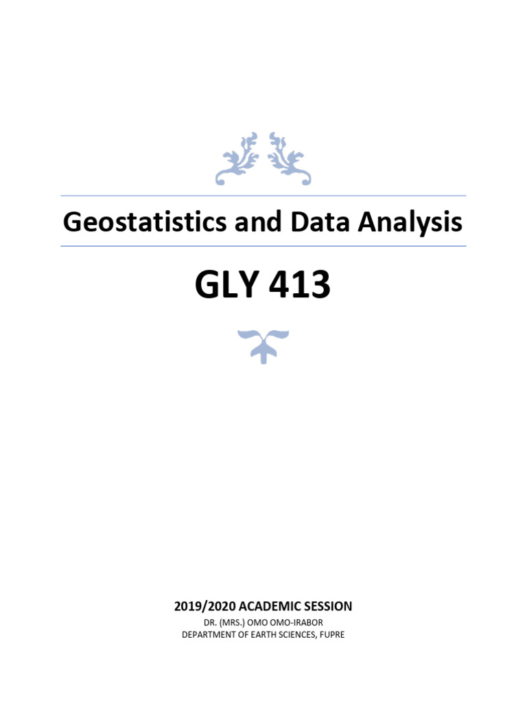 Geostatistics: Methods and Applications | PDF | Type I And Type Ii ...