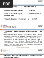 Income Tax Notes BBA | PDF