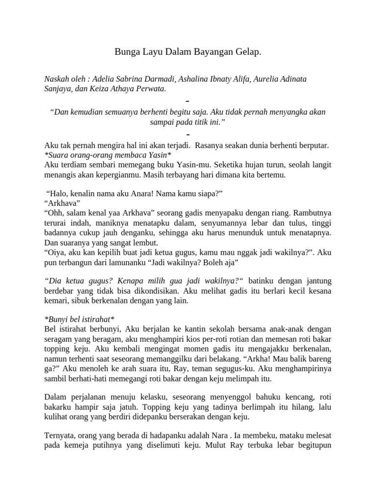 Bunga Layu Dalam Bayangan Gelap | PDF