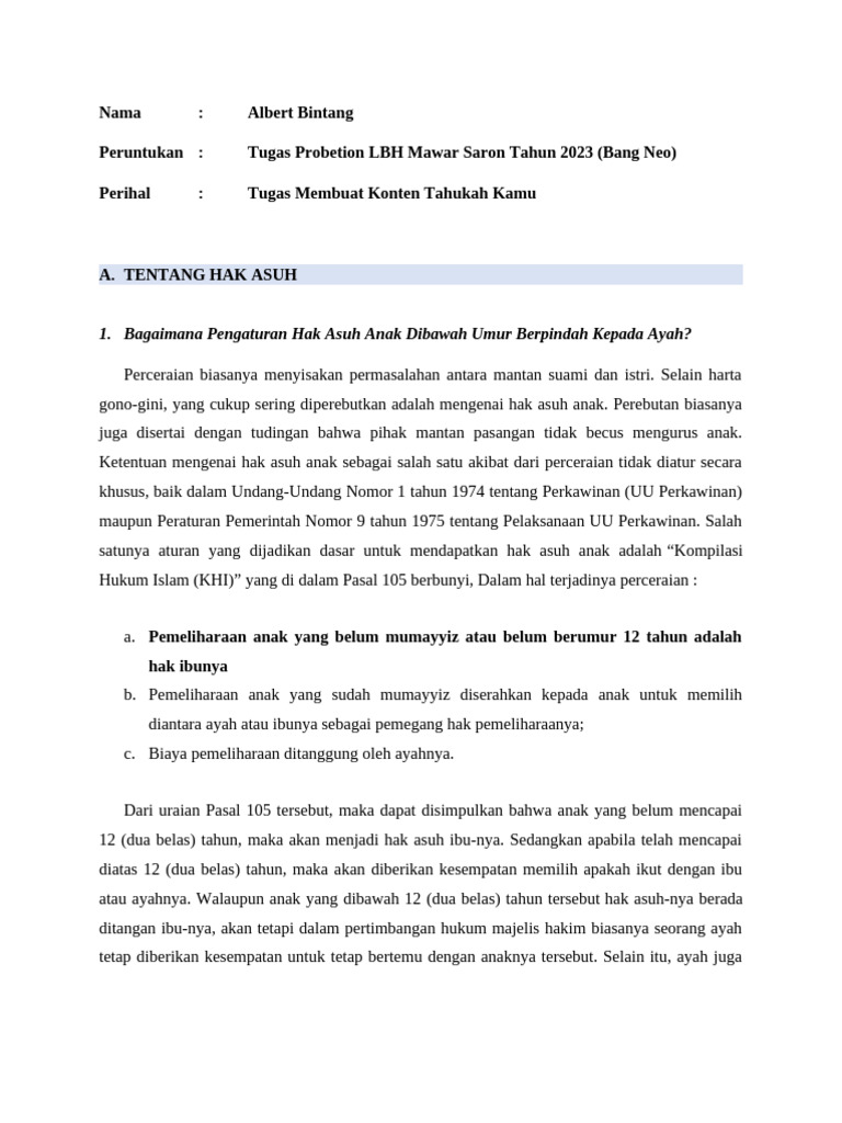 Albert Bintang - Konten Tahukah Kamu - Bang Neo | PDF