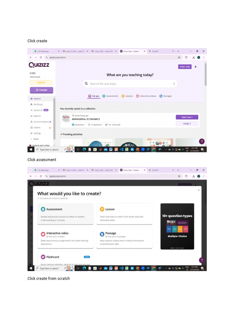 Create and Share Quizzes on Quizziz | PDF