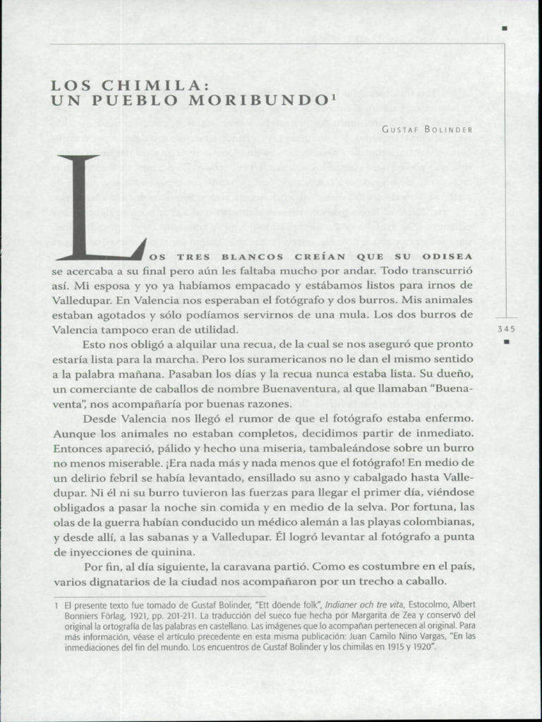 Los Chimila - Un Pueblo Moribundo. | PDF