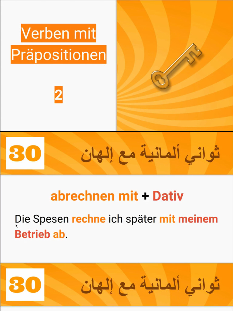 1 - Verben Mit Prapositionen | PDF