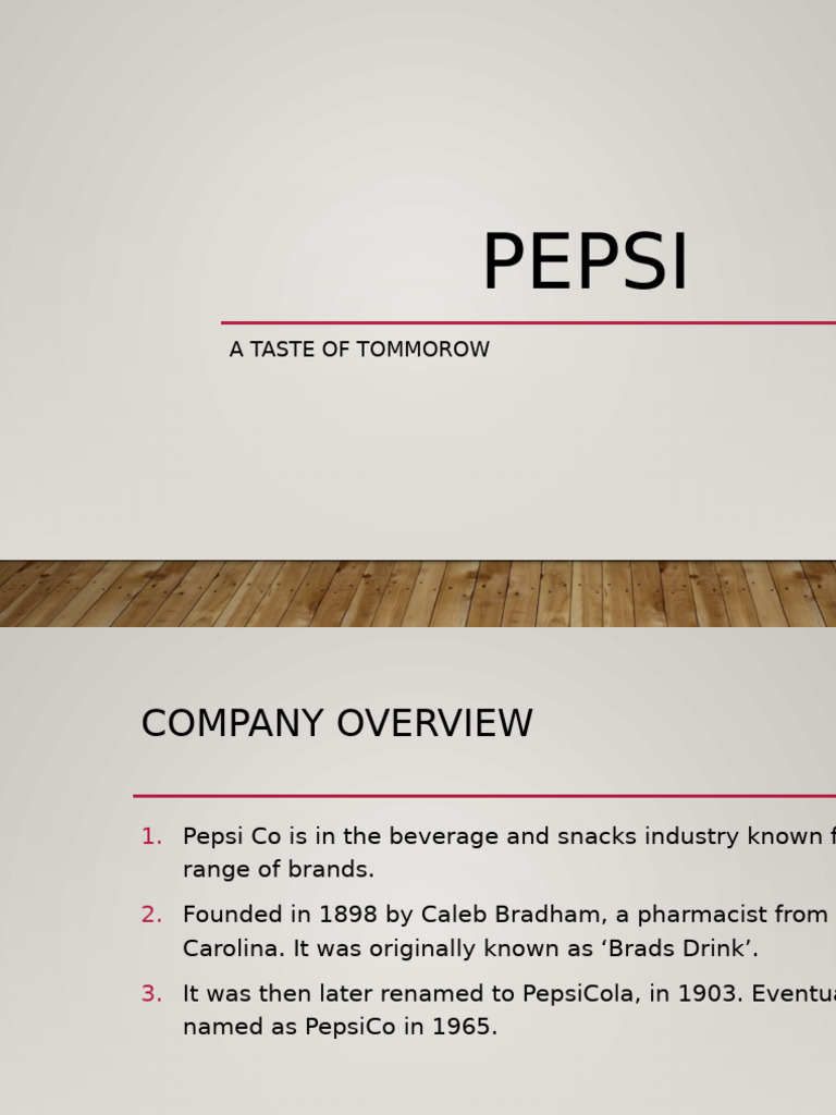 PepsiCo: A Global Beverage Leader | PDF
