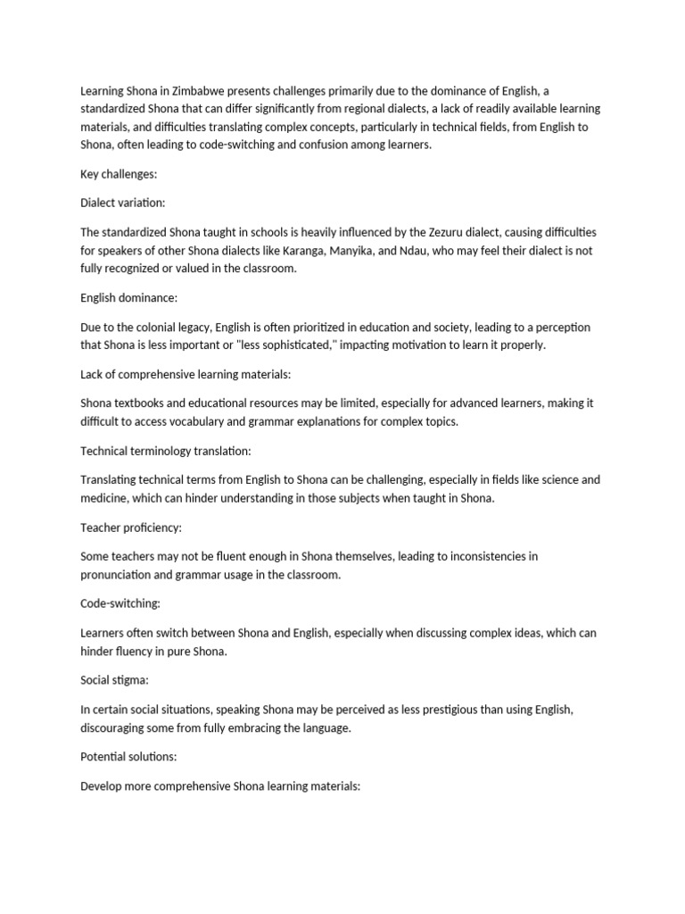 Learning Shona-WPS Office | PDF | Human Communication | Learning