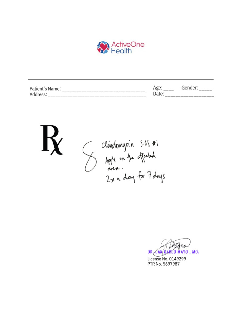 Prescription Pad Template PDF | PDF