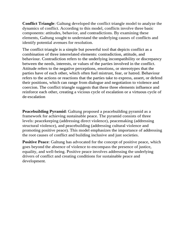 Conflict Triangle | PDF