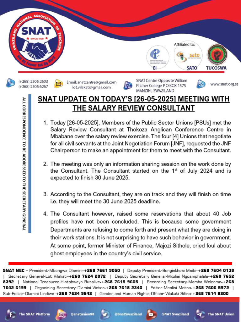 Update On Meeting With Salary Review Consultant (25!05!2025) | PDF ...