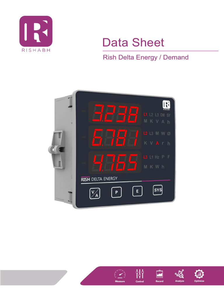 RISH Delta Energy Rev I Updated | PDF | Alternating Current | Relay