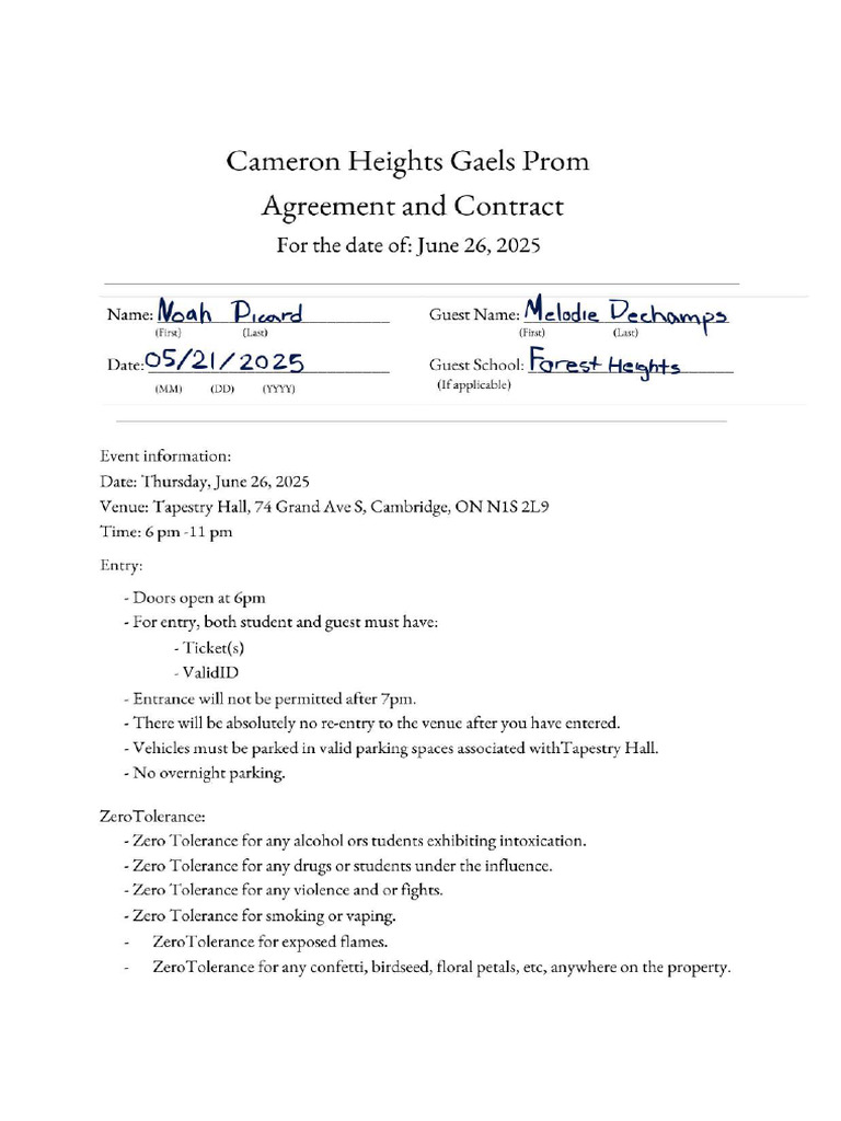 Noah Prom | PDF