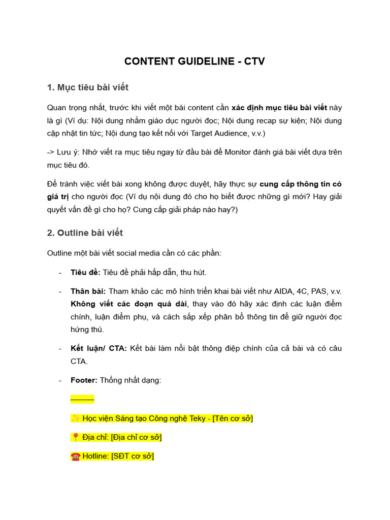Content Guideline - CTV (2024) | PDF