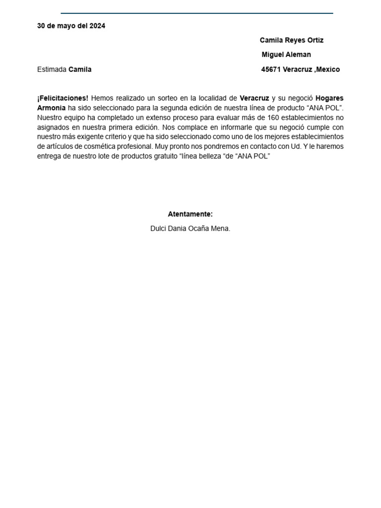 Correspondencia Prac 2 | PDF