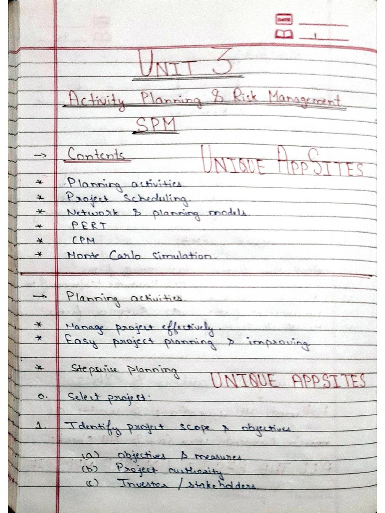 SPM Unit 3 Notes Unique AppSites | PDF
