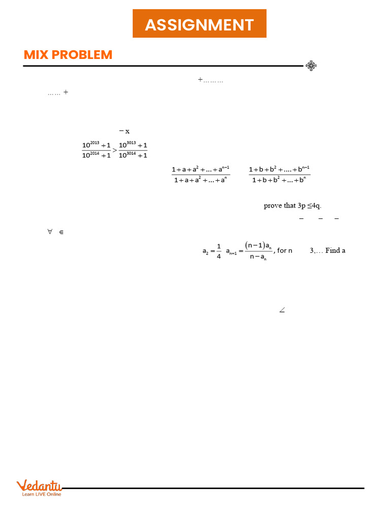 Mix Problem Revision Assignment 2 | PDF | Rational Number ...