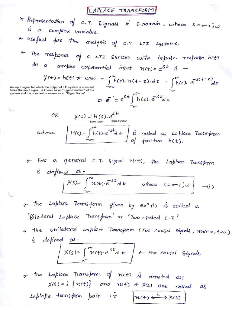 Laplace Transform | PDF