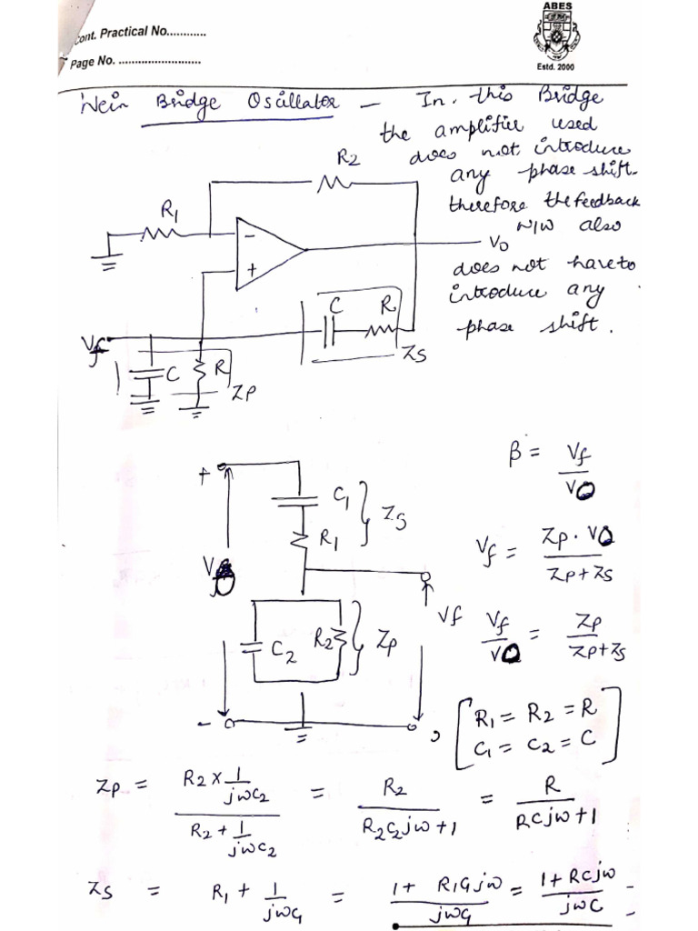 2 Wein Bridge Oscillator | PDF