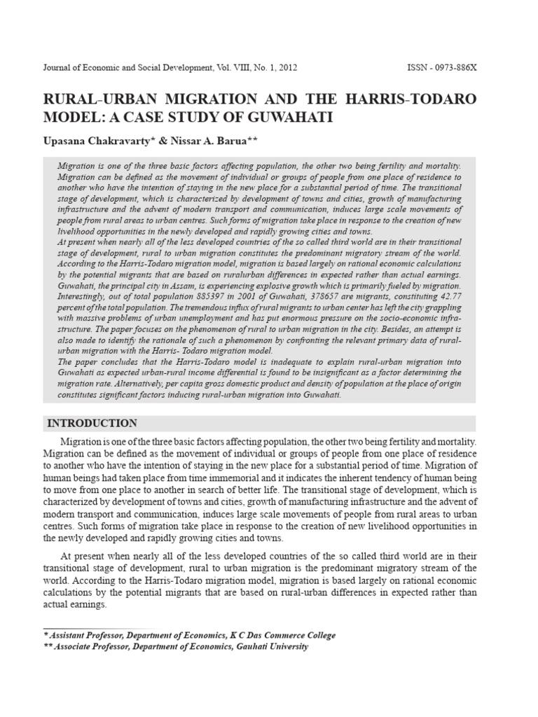 2012-VIII-1 Upasana Chakravarty & Nissar a. Barua | PDF | Human Migration | Urbanization