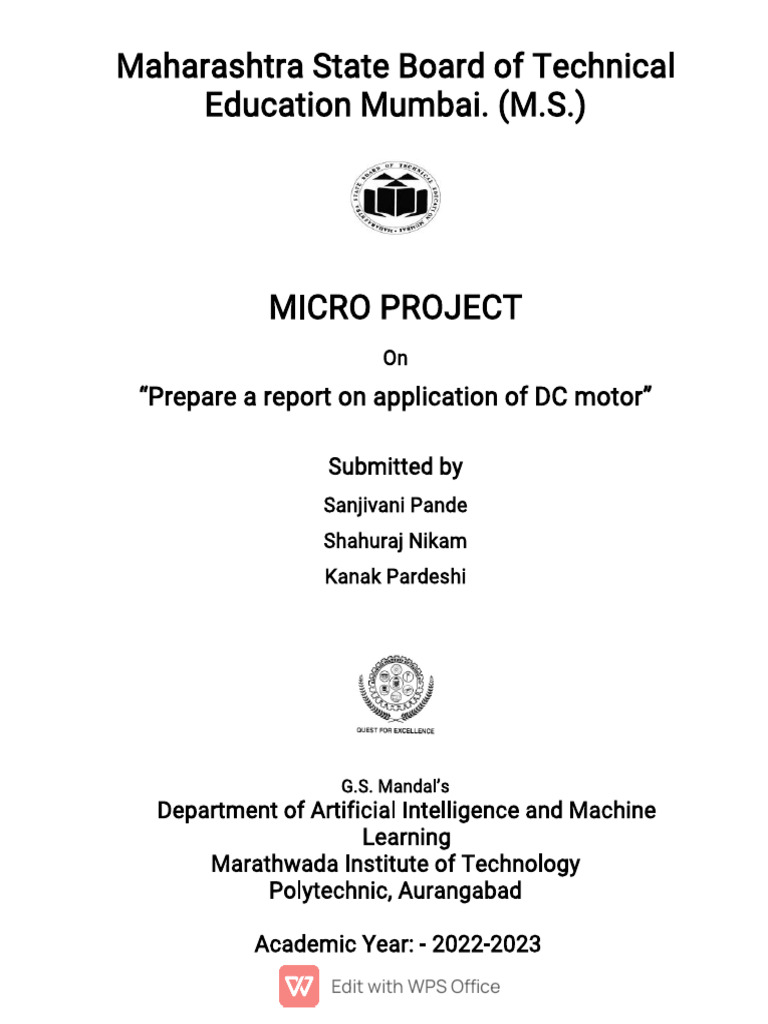 AN3I - Microproject Report-1 | PDF