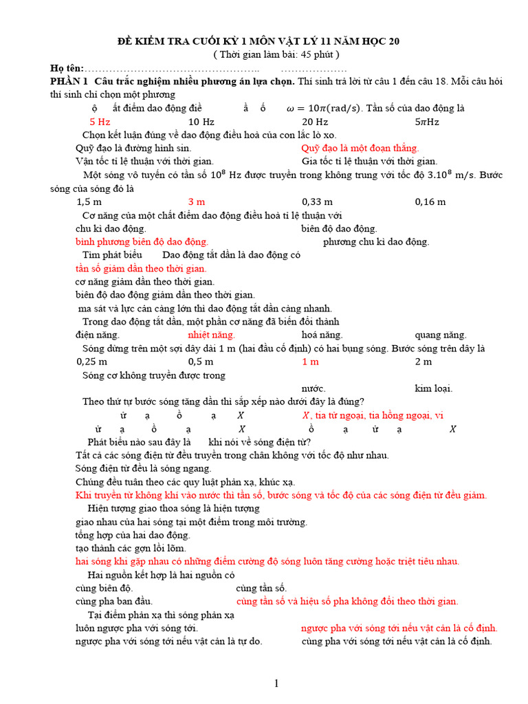 11 - HK1 - de On So 5 | PDF