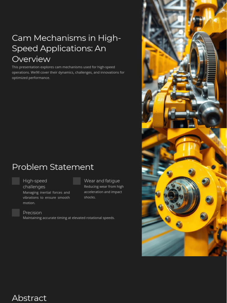 Cam Mechanisms in High Speed Applications An Overview - PDF 20250521 ...