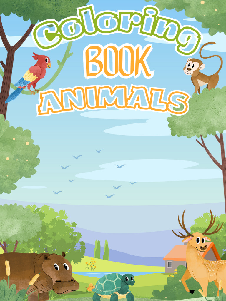 Colorful Farm Theme Coloring Book Cover | PDF
