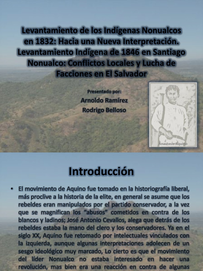 01 Levantamiento de Los Indígenas Nonualcos en 1832 Hacia Una Nueva ...
