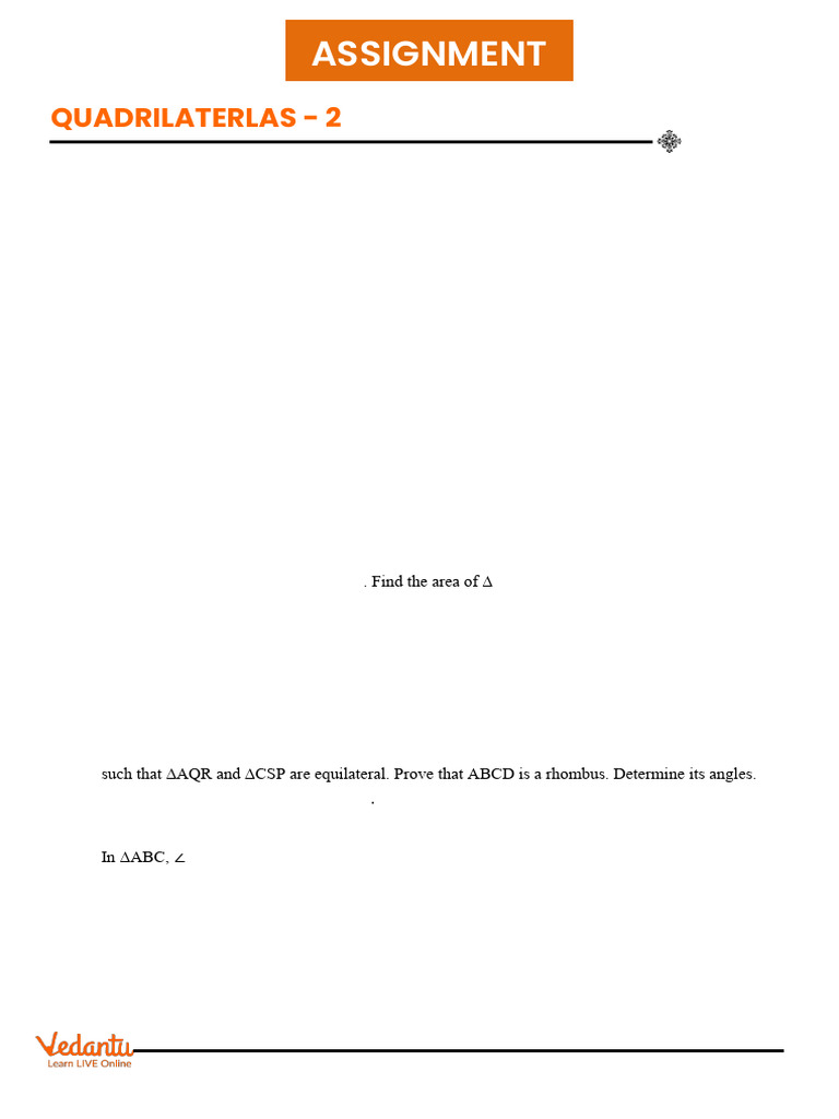 Quadrilaterals Assignment 2 | PDF | Classical Geometry | Euclidean ...