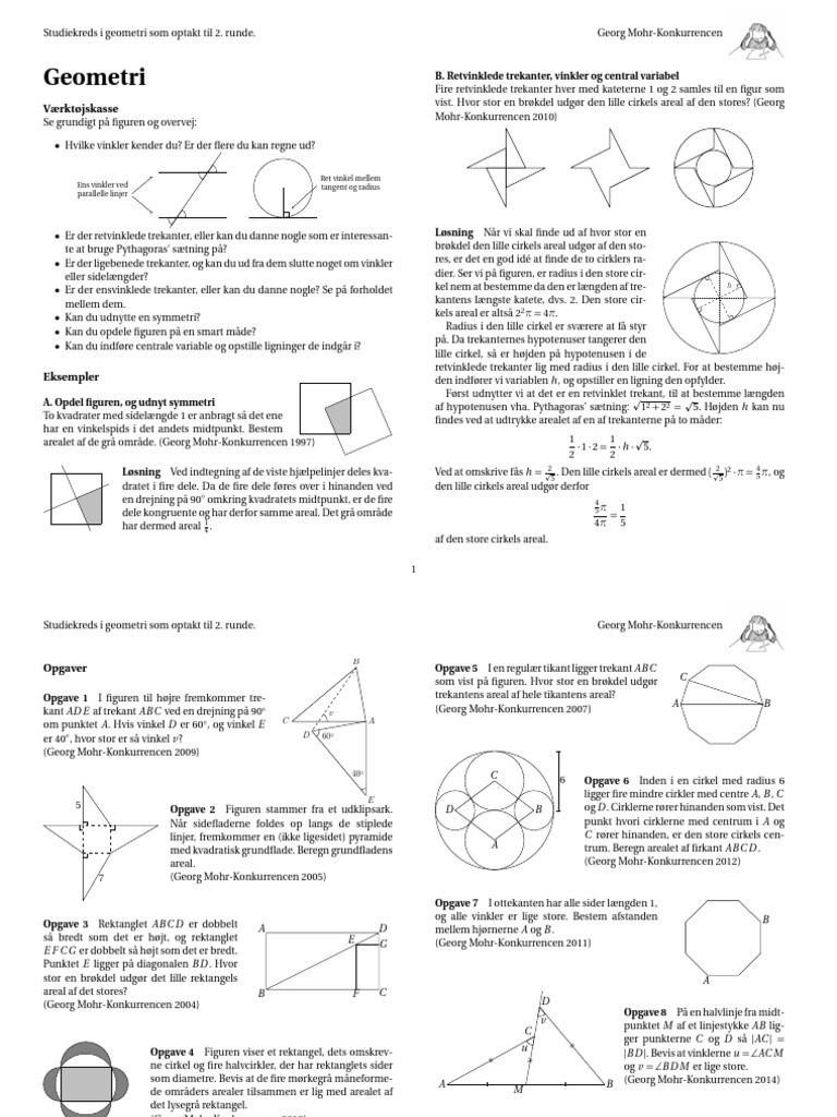 Georg Mohr Studiekreds Geometri | PDF