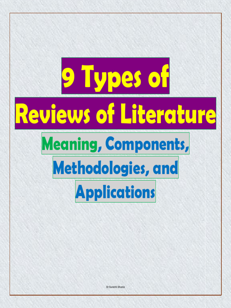 9 Types of Literature Reviews Explained | PDF | Meta Analysis ...