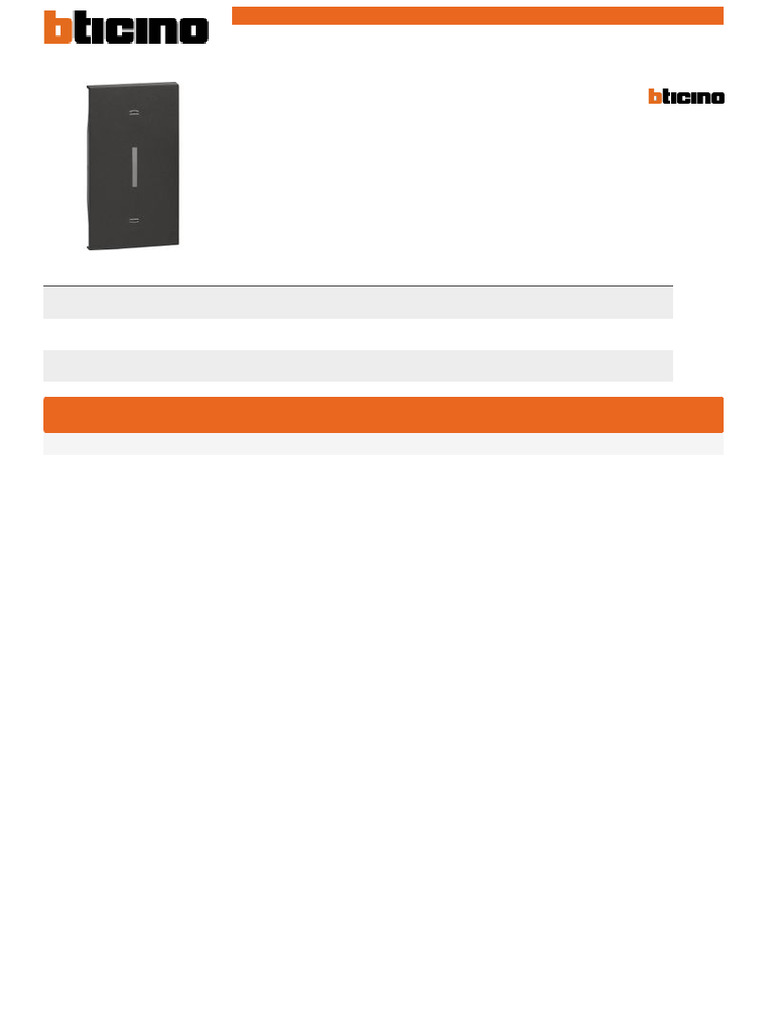 BTicino BTI-KG06M2 | PDF