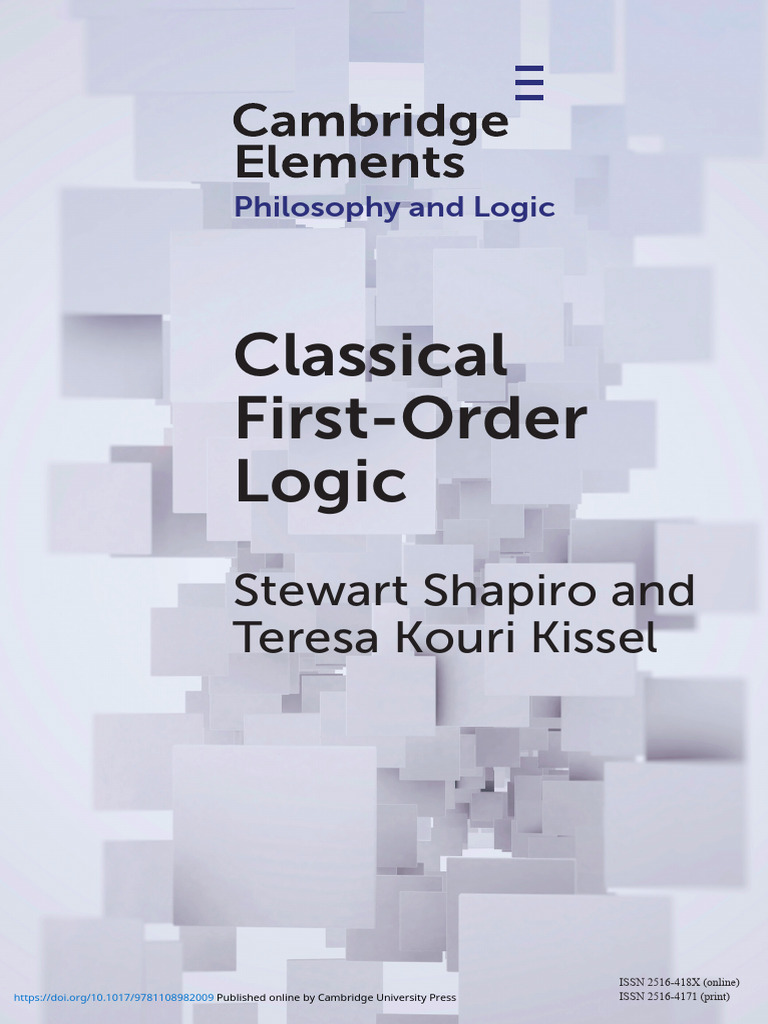 (Elements in Philosophy and Logic) Stewart Shapiro - Teresa Kouri Kissel - Classical First-Order ...