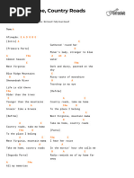 Country Roads Lyrics and Chords | PDF