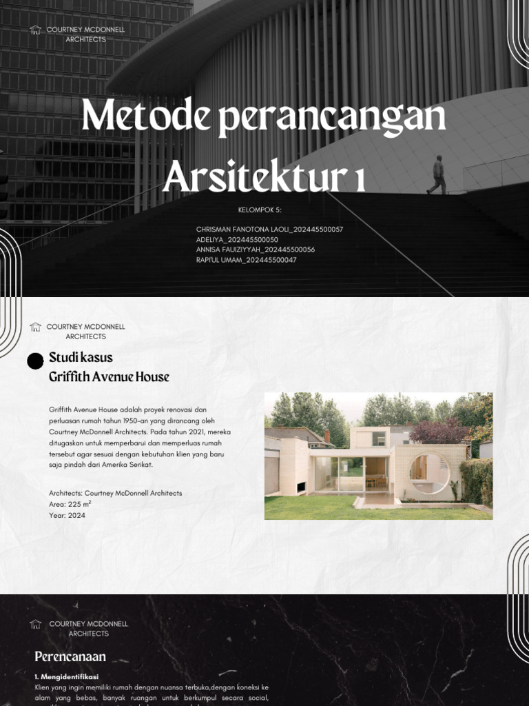 Metode Perancangan Griffith Avenue House | PDF
