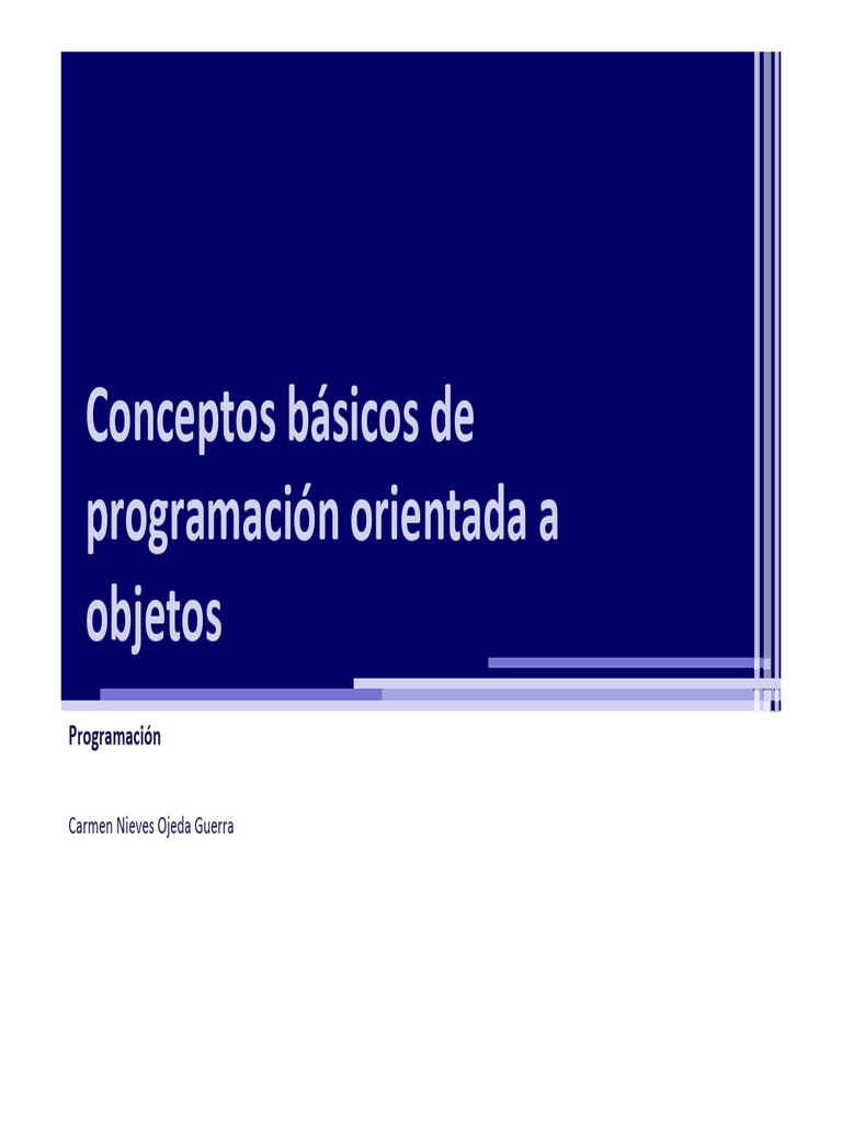 T2-S1 - Conceptos Básicos de Programación Orientada a Objetos | PDF ...