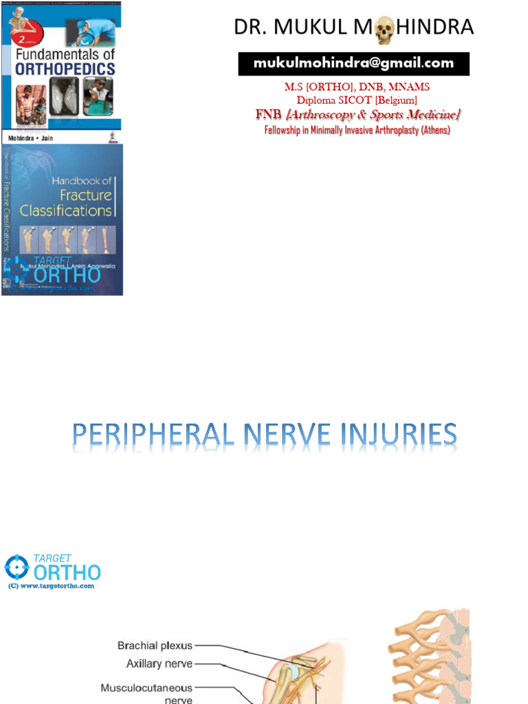 Broad Overview of Peripheral Injuries DrMukulpdf Lyst1726392915554 | PDF