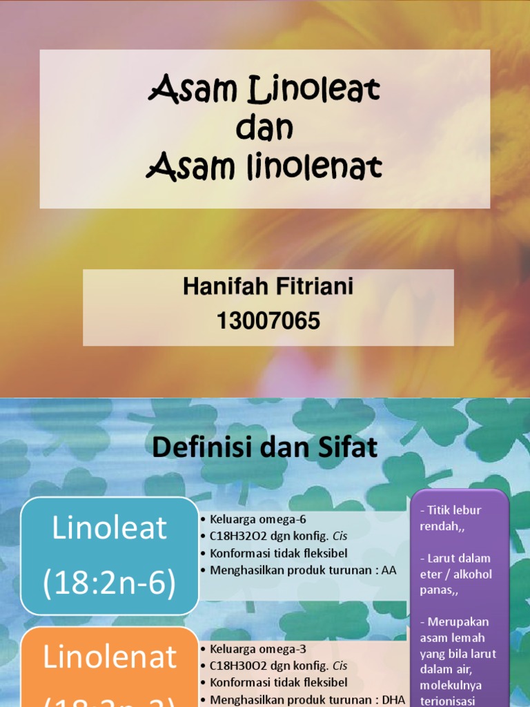 Asam Linoleat Dan Linolenat | PDF