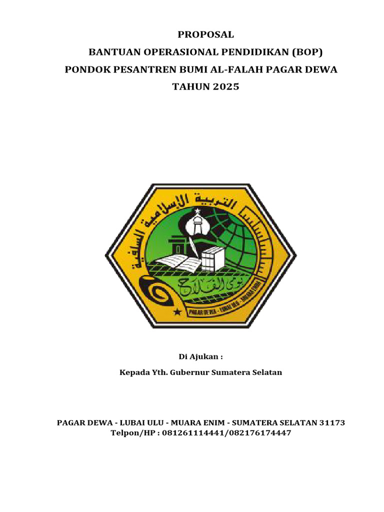 Proposal Bop Gubernur 2026 1 | PDF