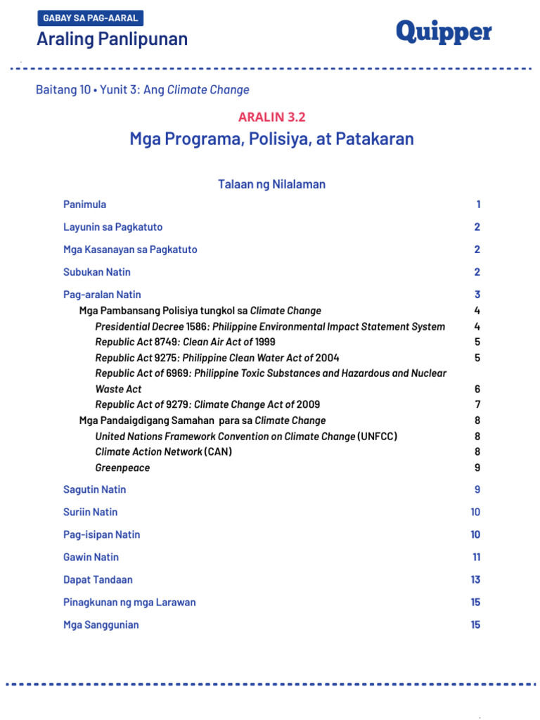 ME AP 10 Q1 0302 Mga Programa, Polisiya, at Patakaran A SG | PDF