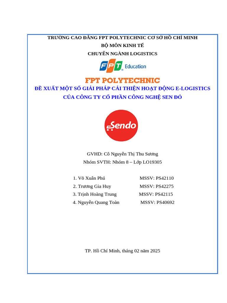 ASM Nhóm8 E-Logistics | PDF