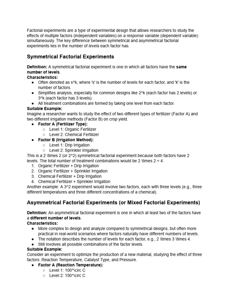 Explain The Difference Between Symmetrical and .. | PDF | Experiment ...