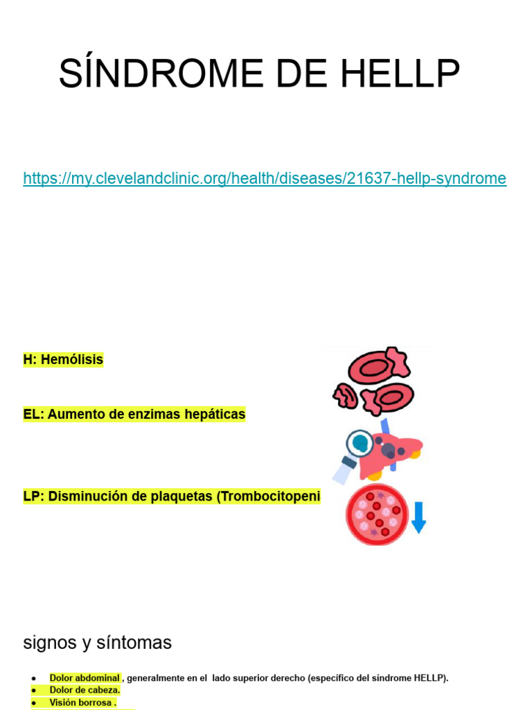 Síndrome de Hellp | PDF | Especialidades Medicas | Enfermedades y trastornos
