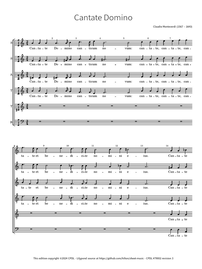 Cantate Domino (Hilton) | PDF