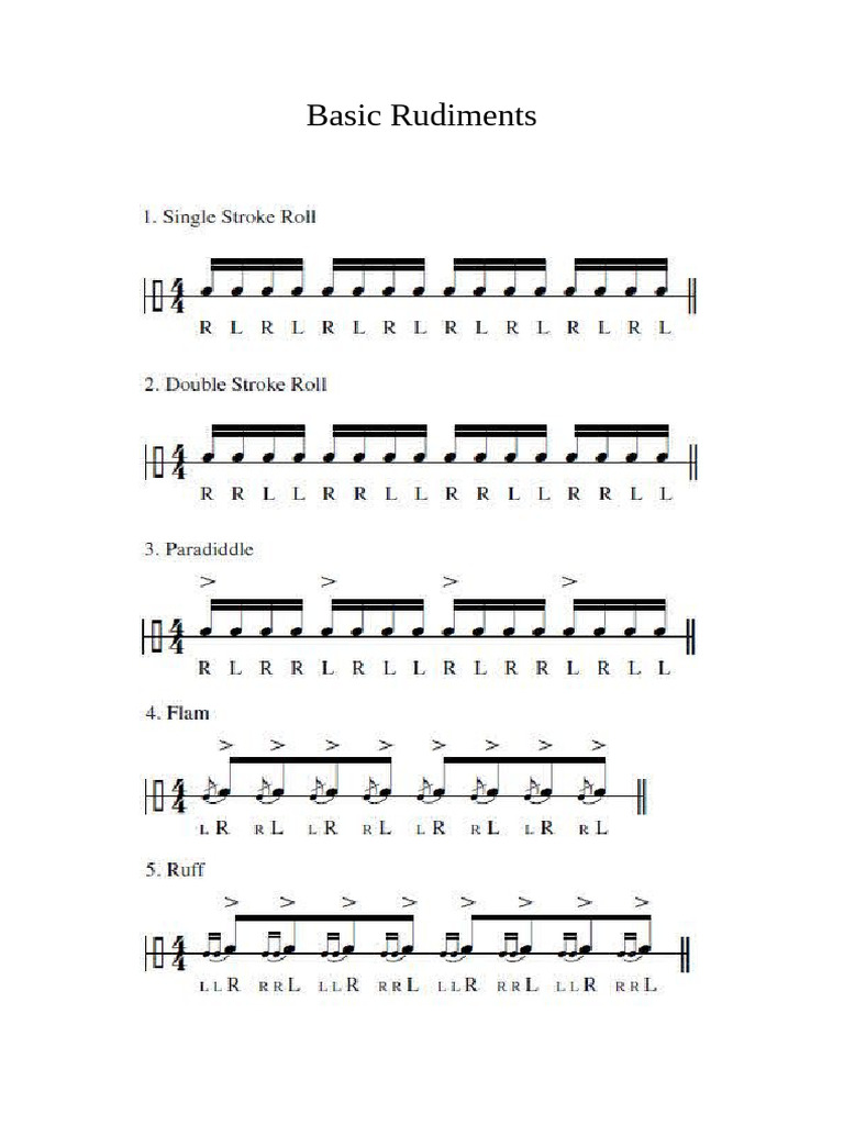 Basic Fills and Rudiments | PDF