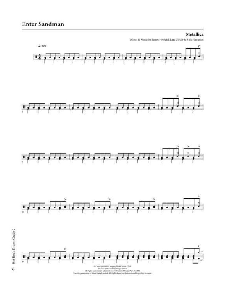 Enter Sandman Intro | PDF