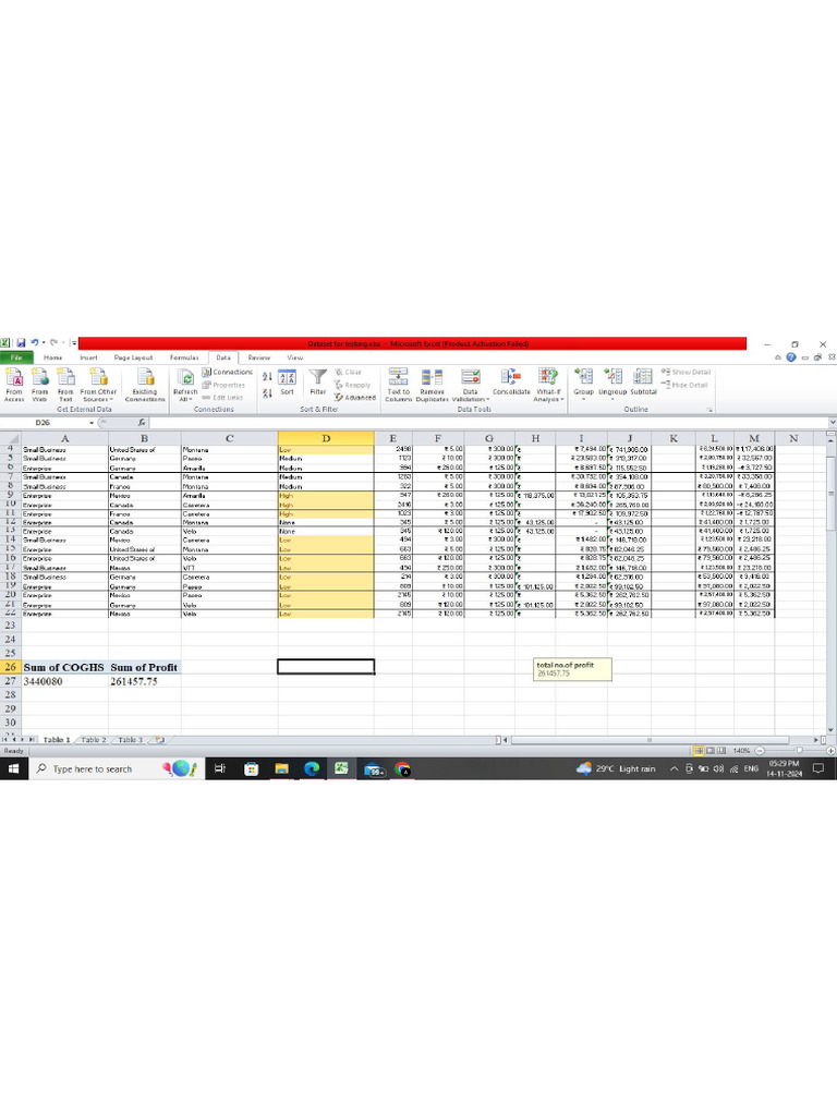 Excel Assignment 1-1 | PDF