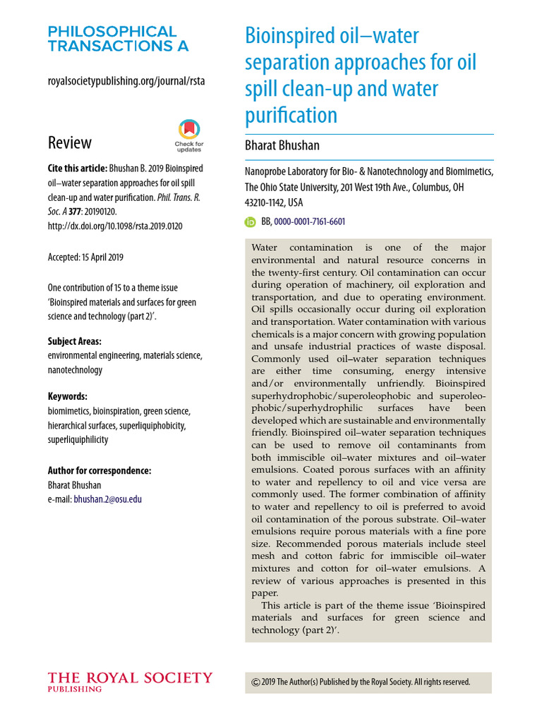 Rsta 2019 0120 | PDF | Emulsion | Hydrophobe