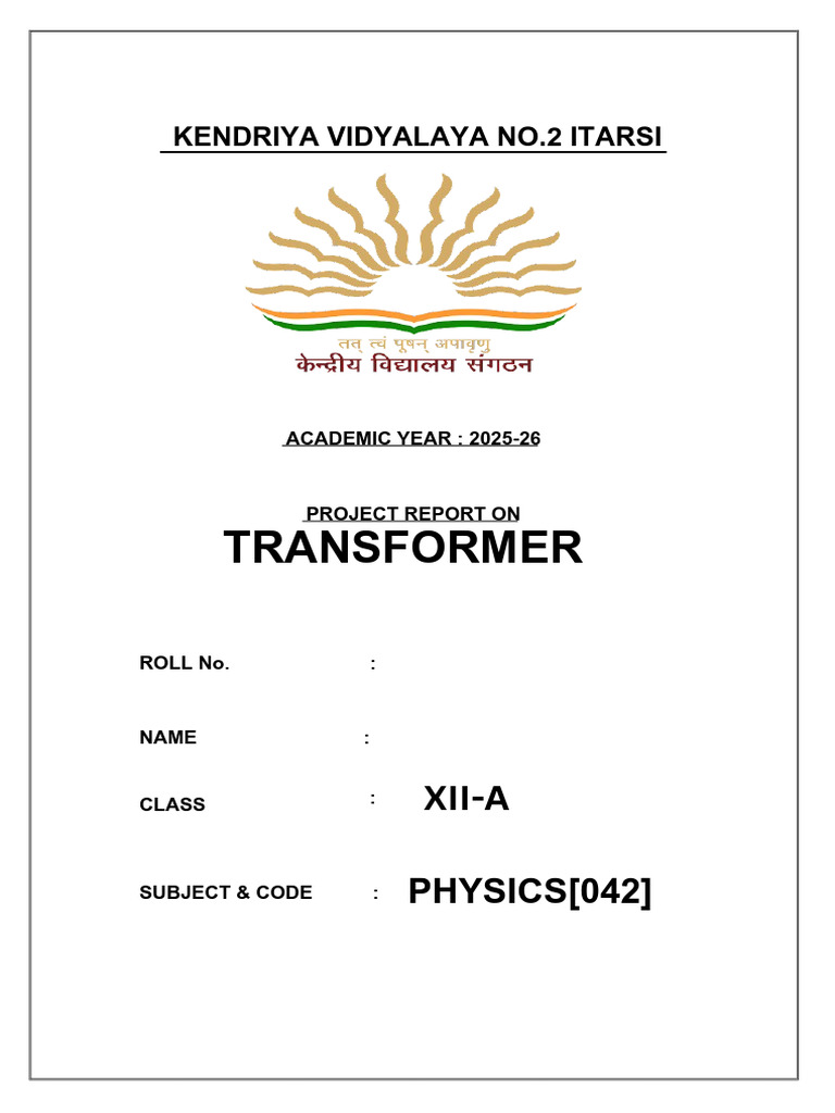 Project Front Page PDF | PDF